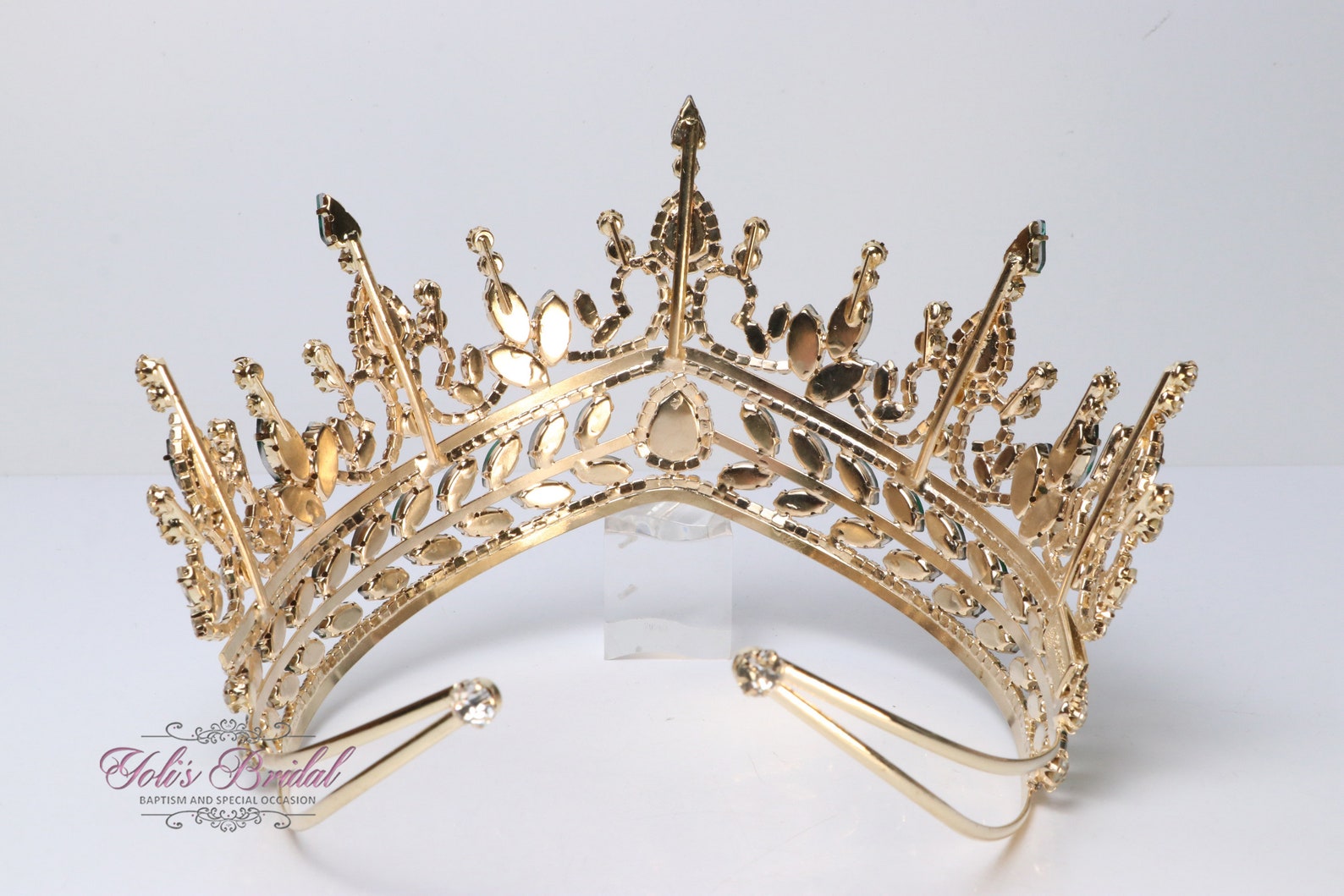 FAST SHIPPING!!! Gold With Jade Stones Crown, Gorgeous Gold Tiara ...