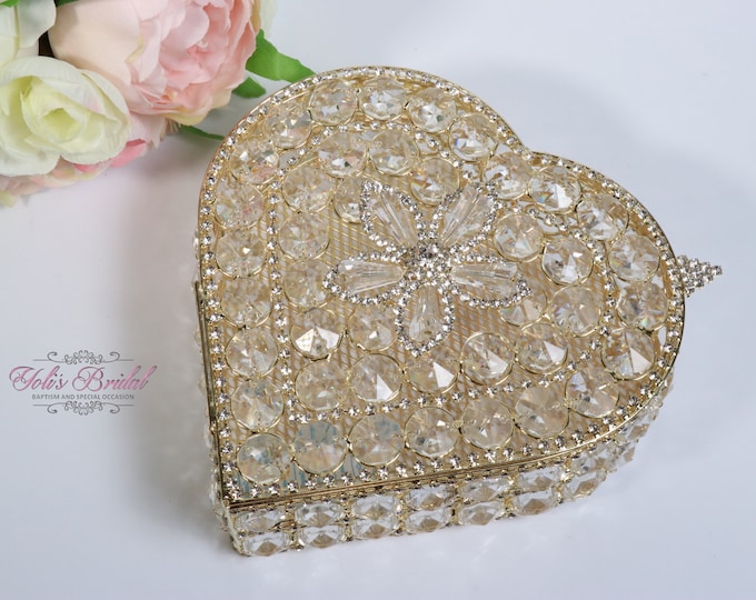 Gold Wedding Box Lasso Box Crystal Box Treasure Chest - Etsy