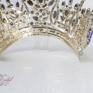 FAST SHIPPING! Gold With Blue Stones Tiara, Gorgeous Gold Tiara, Blue ...