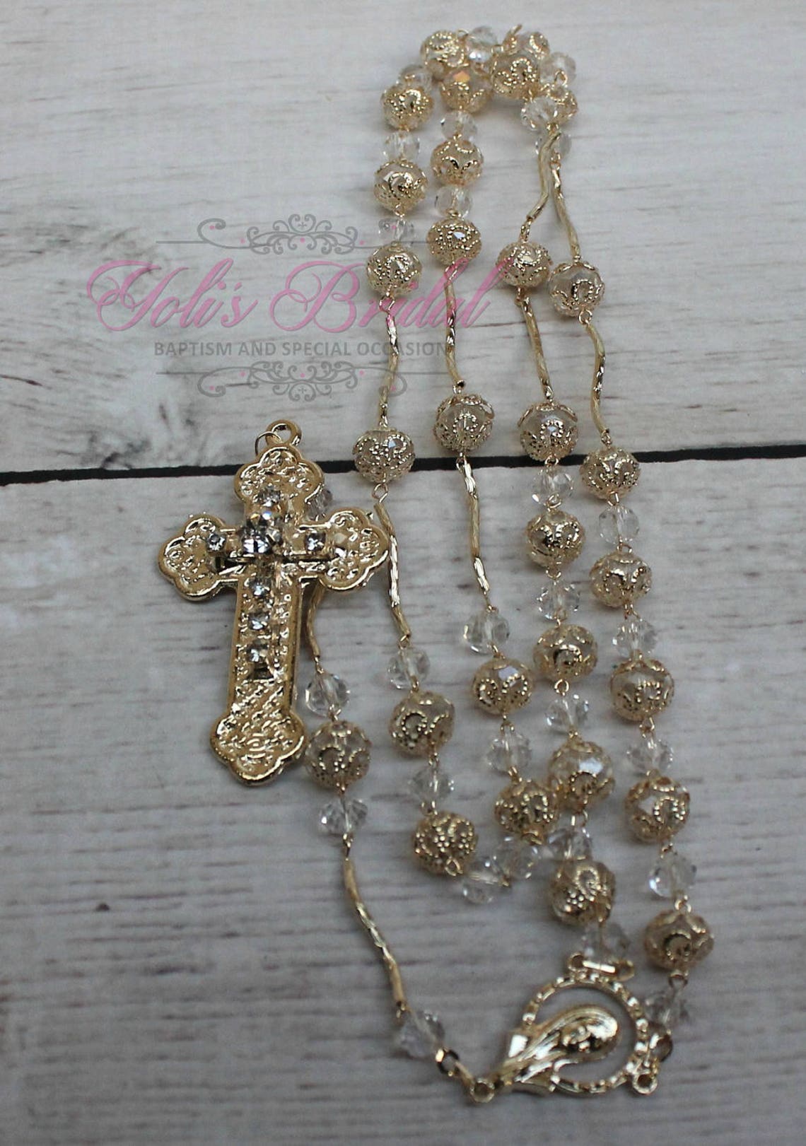 FAST SHIPPING Handcrafted Beautiful Gold Rosary Wedding - Etsy