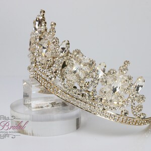 FAST SHIPPING! Gold Sparkling Tiara, Crystal Tiara, Wedding Tiara ...