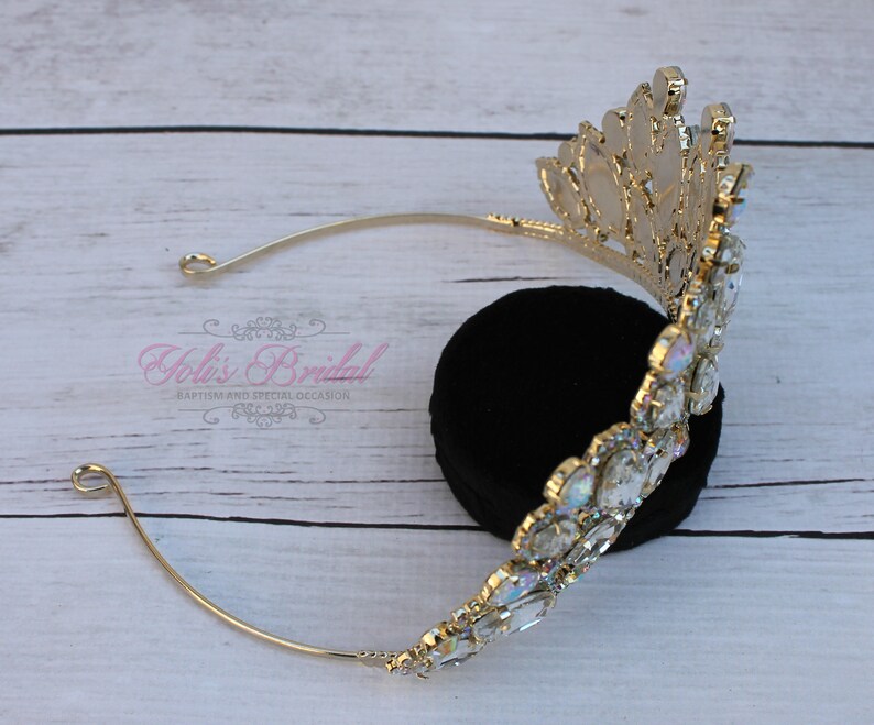 FAST SHIPPING!!! Gold Sparkling Tiara, Crystal Tiara, Wedding Tiara ...