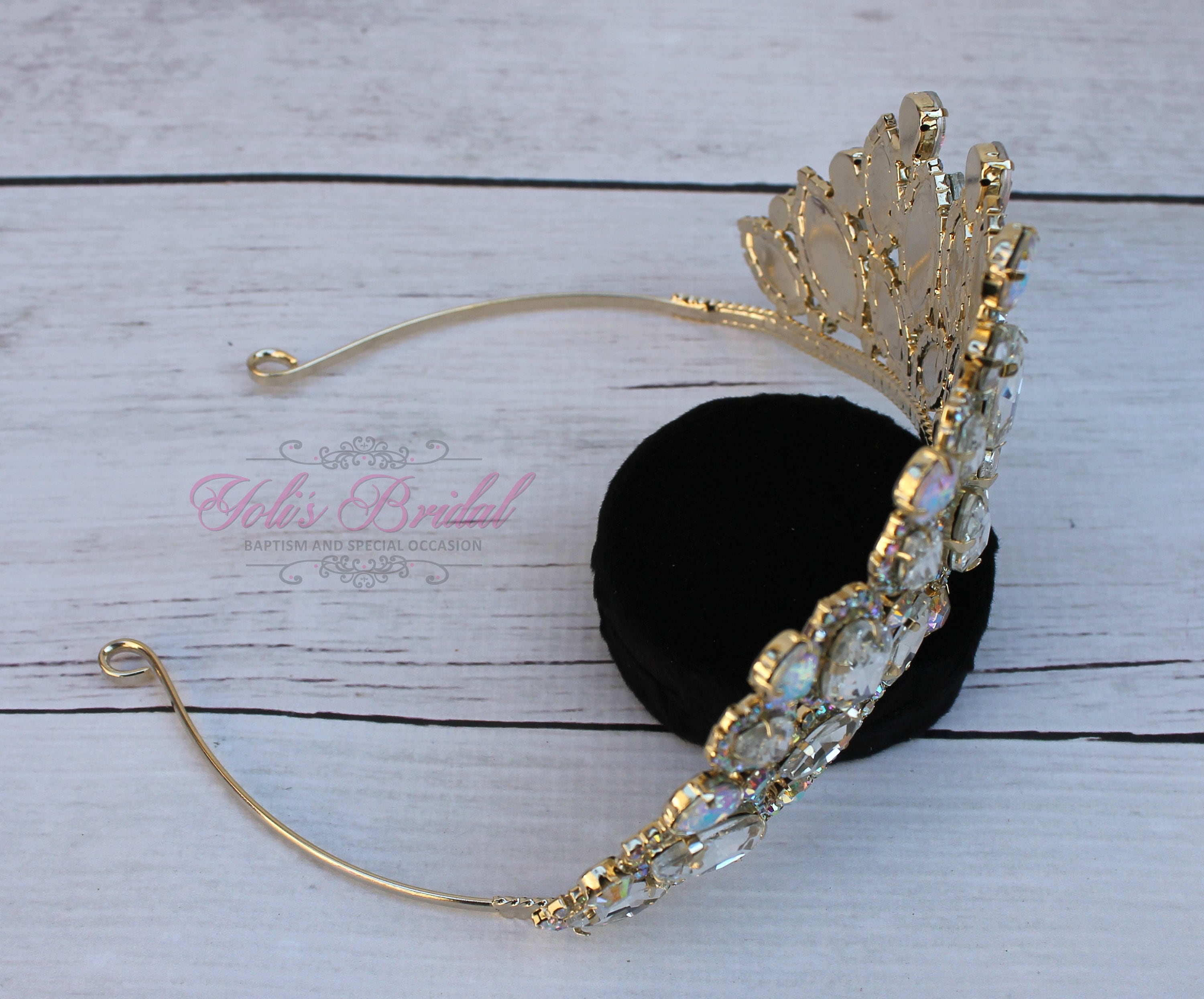 FAST SHIPPING!!! Gold Sparkling Tiara, Crystal Tiara, Wedding Tiara ...