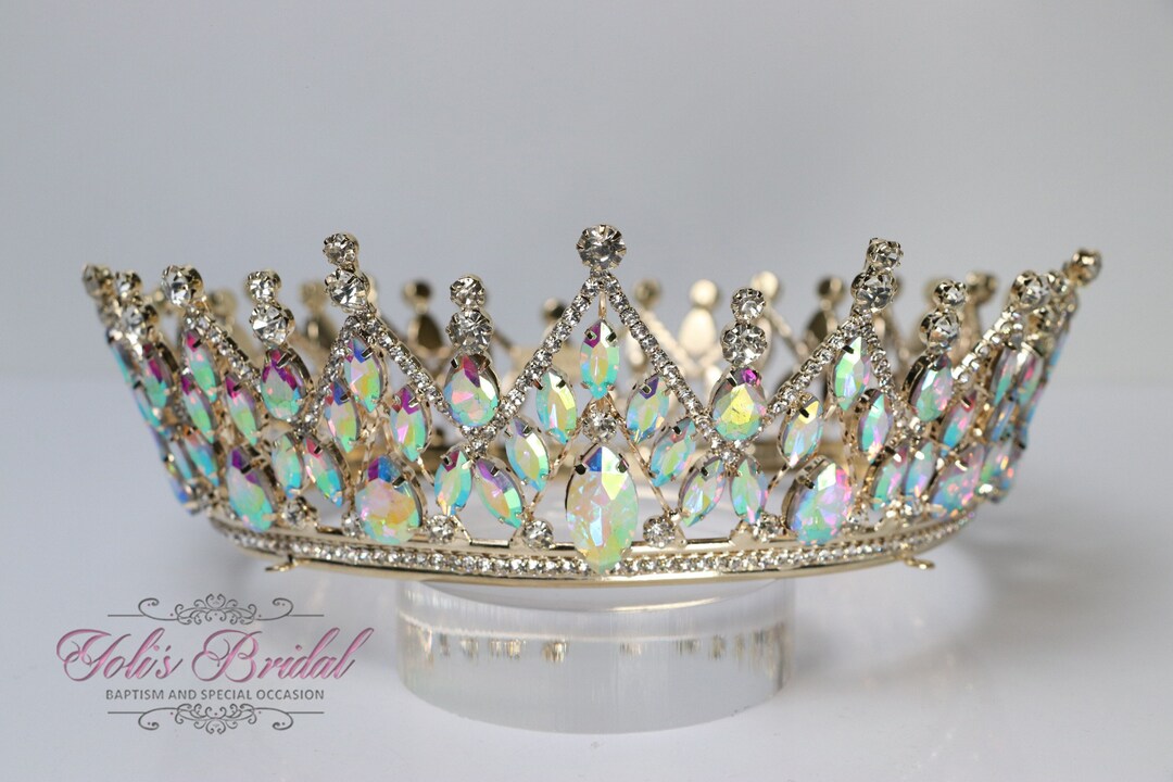 FAST SHIPPING AB Gold Round Crown, Royal Crown, Full Crown, Tiara ...