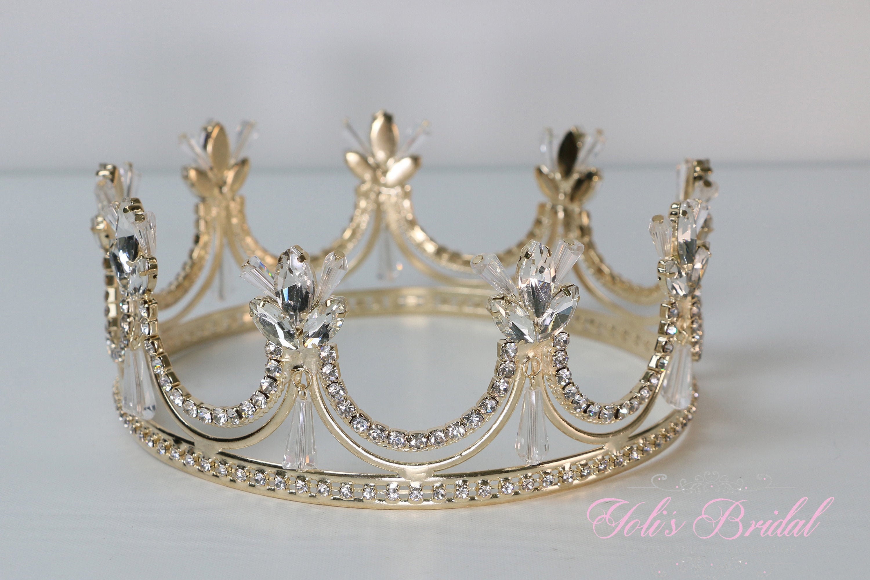 FAST SHIPPING Gold Boy Full Round Crown King Crown Kids - Etsy