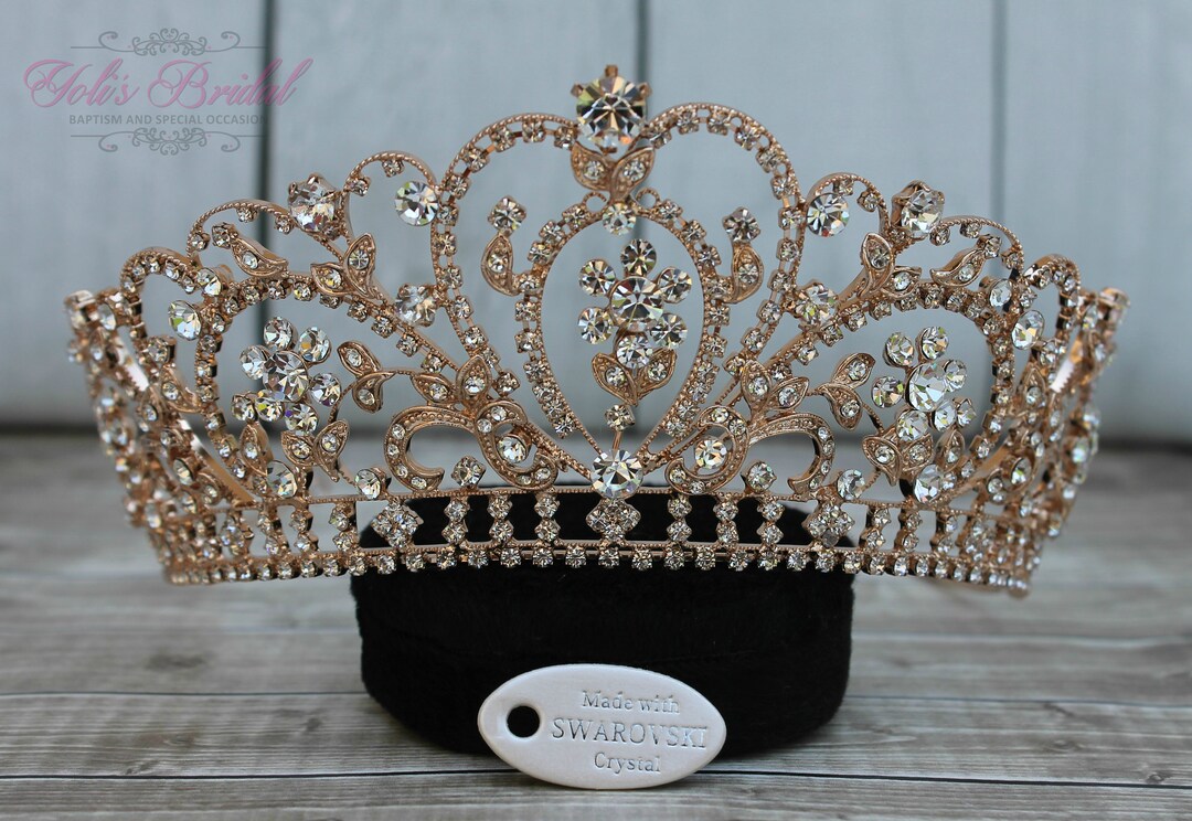 FAST SHIPPING!! Rose Gold Tiara, Quinceañeratiara, Crystal Tiara ...