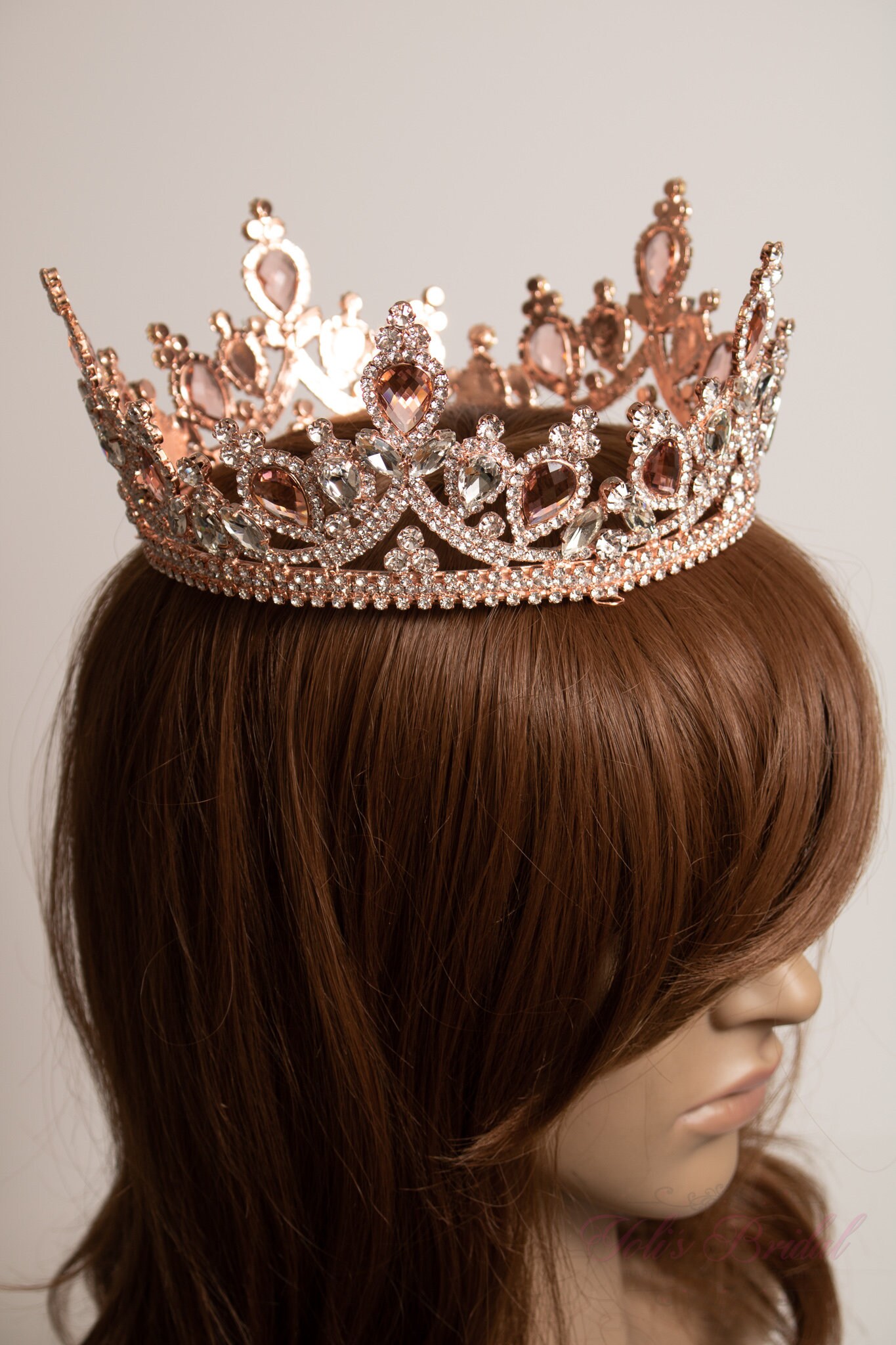 FAST SHIPPING Rose Gold Round Crown Royal Crown Full | Etsy