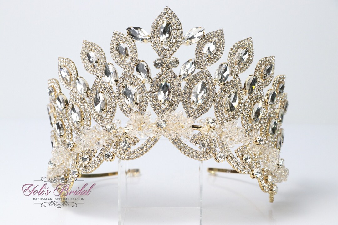 FAST SHIPPING!!! Gold Tiara, Royal Crown, Bridal Crown, Wedding Tiara ...