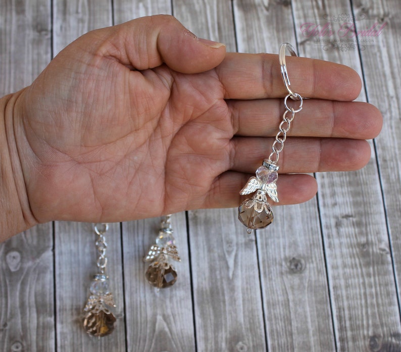 FAST SHIPPING 12 Pieces Silver Angel Key Chain Christening - Etsy