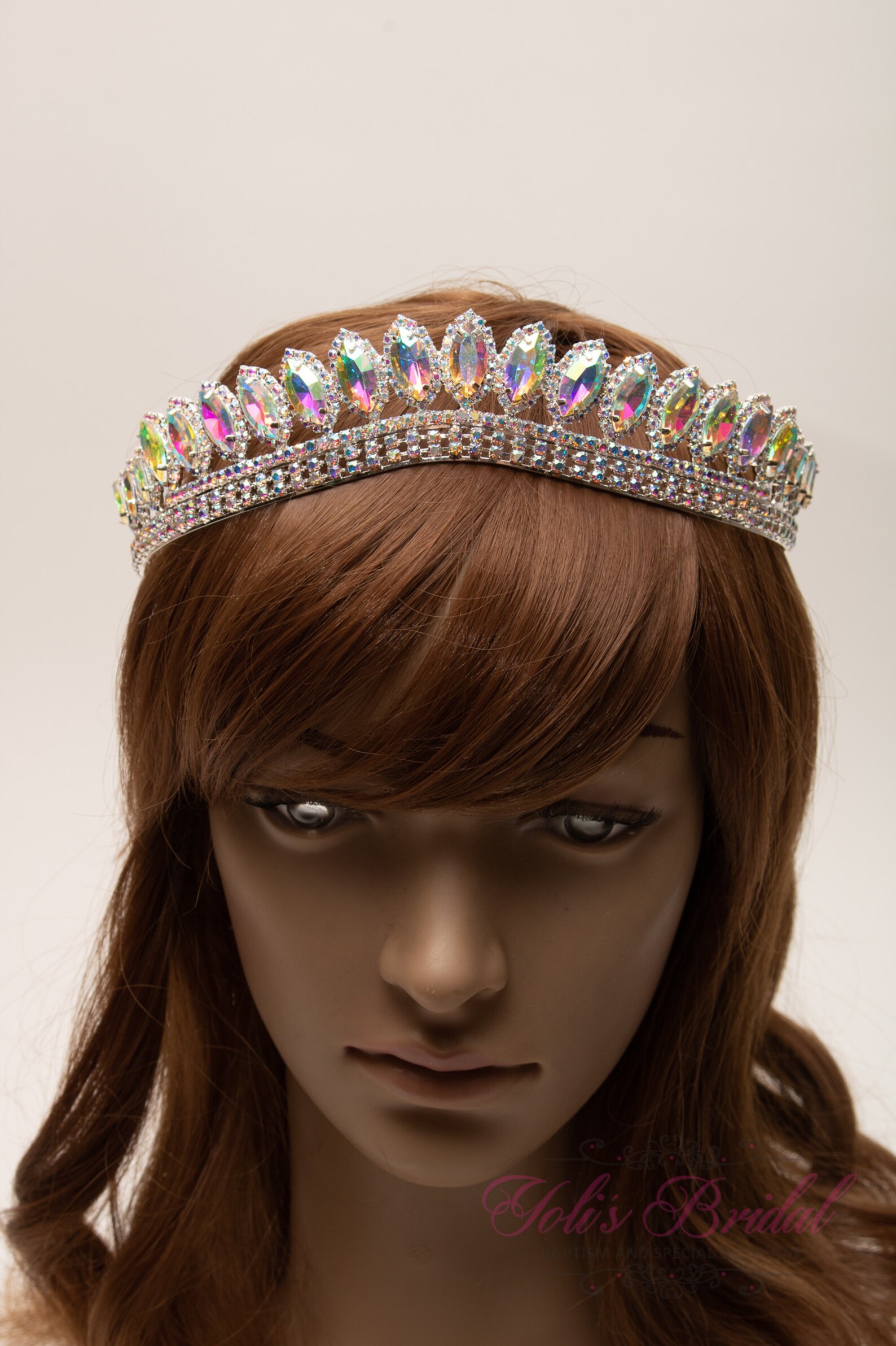 FAST SHIPPING! Silver Aurora Borealis Sparkling Tiara, Crystal Tiara ...