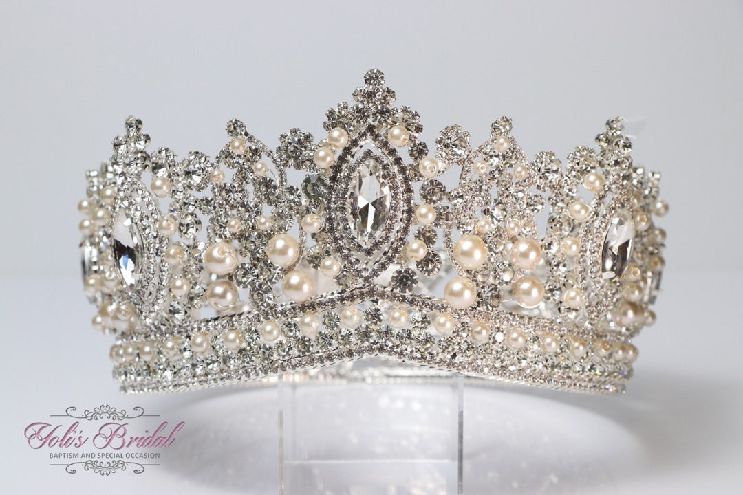 FAST SHIPPING! Silver Sparkling Tiara, Crystal Tiara, Wedding Tiara ...