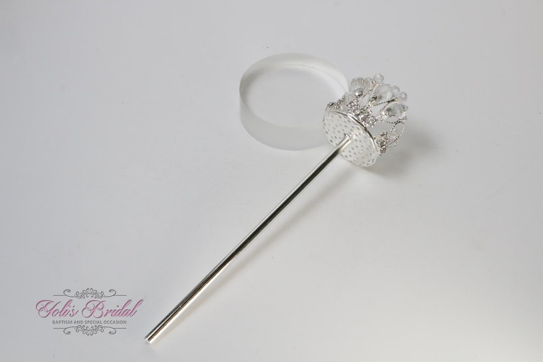FAST SHIPPING!! Beautiful Silver Scepter, Crystal Scepter, Princess ...
