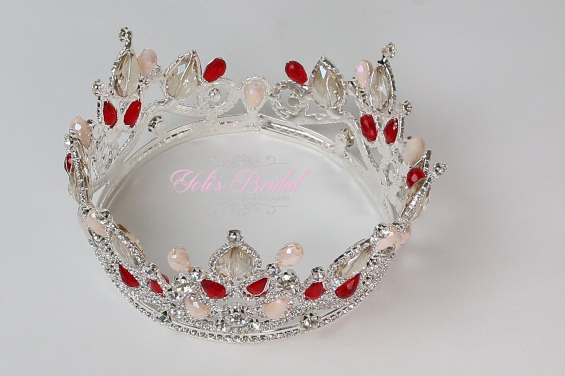 FAST SHIPPING!!! Silver and Ruby and Little Girl Round Crown, Royal ...