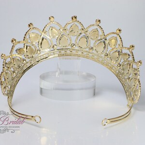 FAST SHIPPING!!! Gold With Royal Blue and AB Stones Tiara, Gorgeous ...