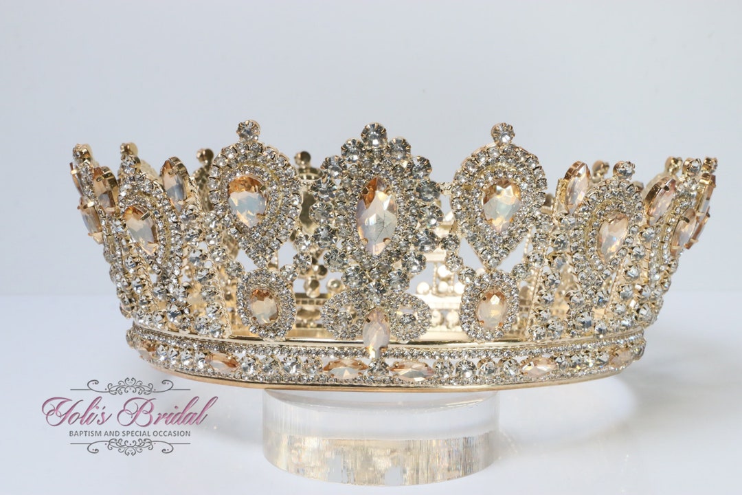 FAST SHIPPING! Gold Round Crown, Royal Crown, Full Crown, Tiara ...