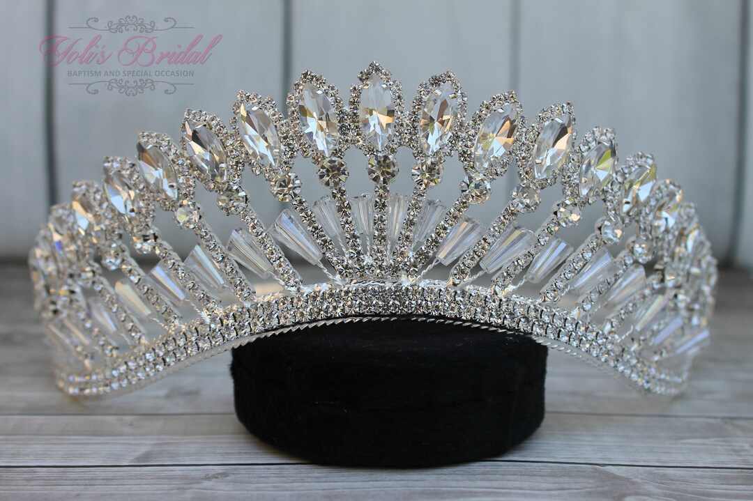 FAST SHIPPING! Silver Sparkling Tiara, Crystal Tiara, Wedding Tiara ...