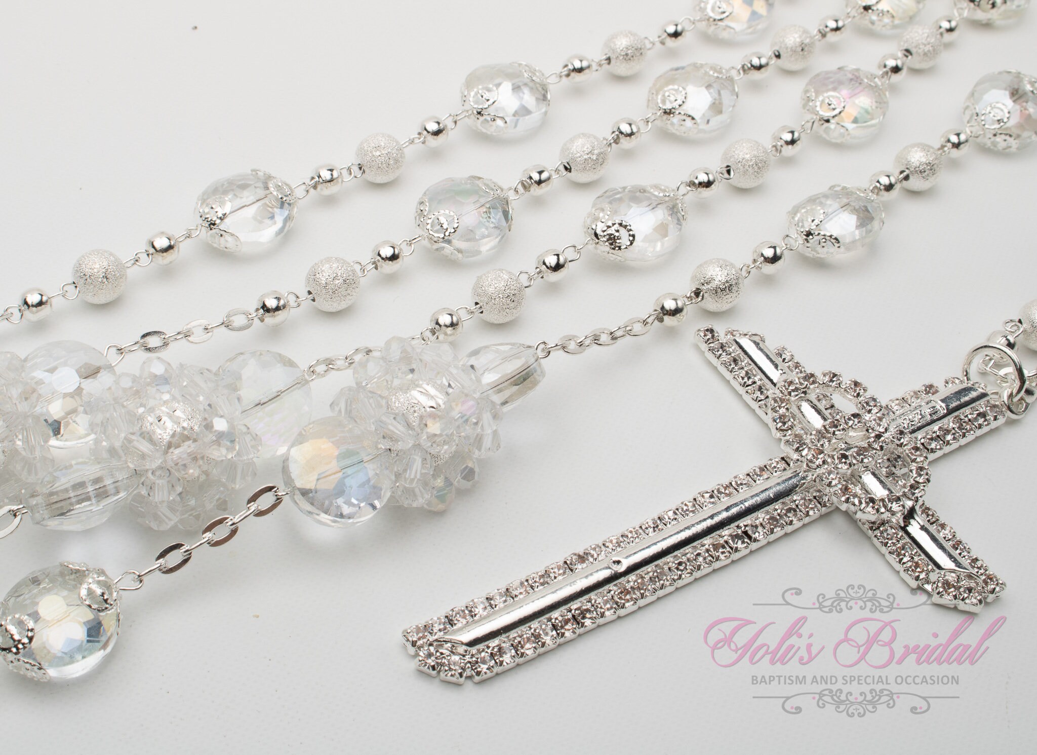 FAST SHIPPING!! Beautiful Wedding Lasso and Matching Rosary in Silver ...