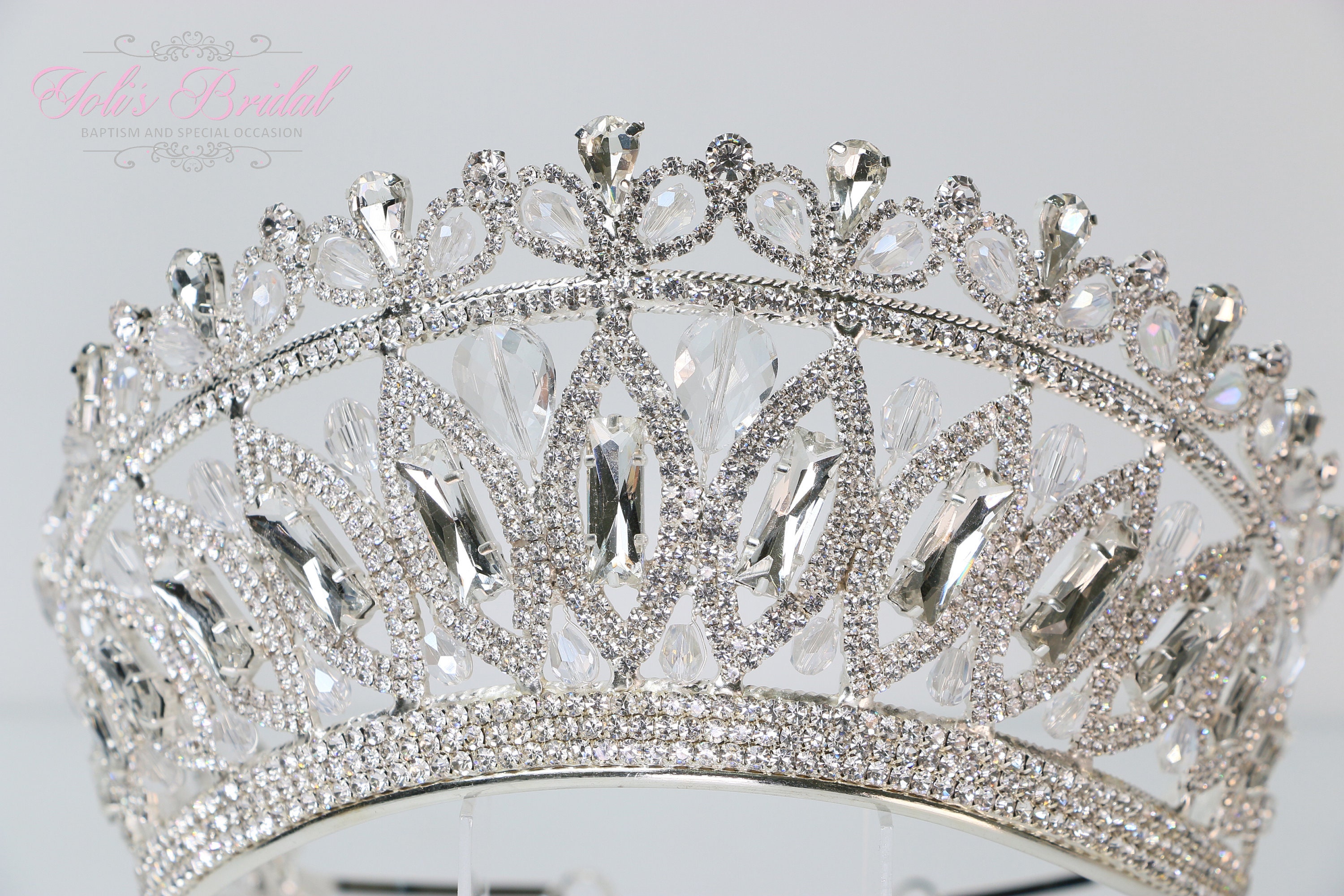 FAST SHIPPING Silver Sparkling Tiara Crystal Tiara Wedding - Etsy Ireland