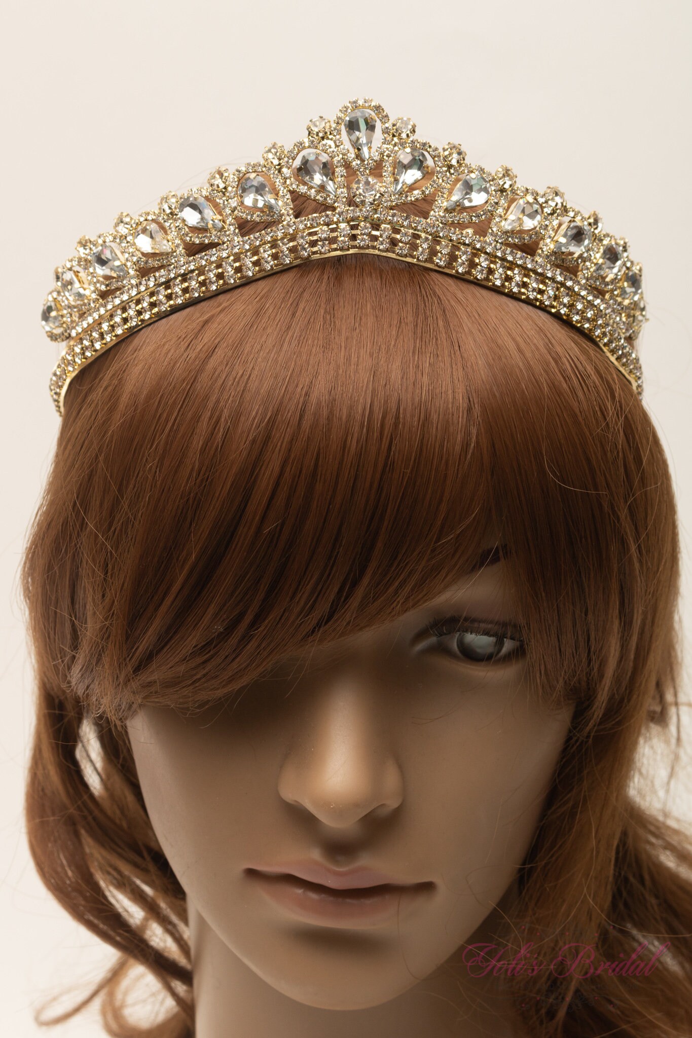 FAST SHIPPING Gold Sparkling Tiara Crystal Tiara Wedding - Etsy Australia
