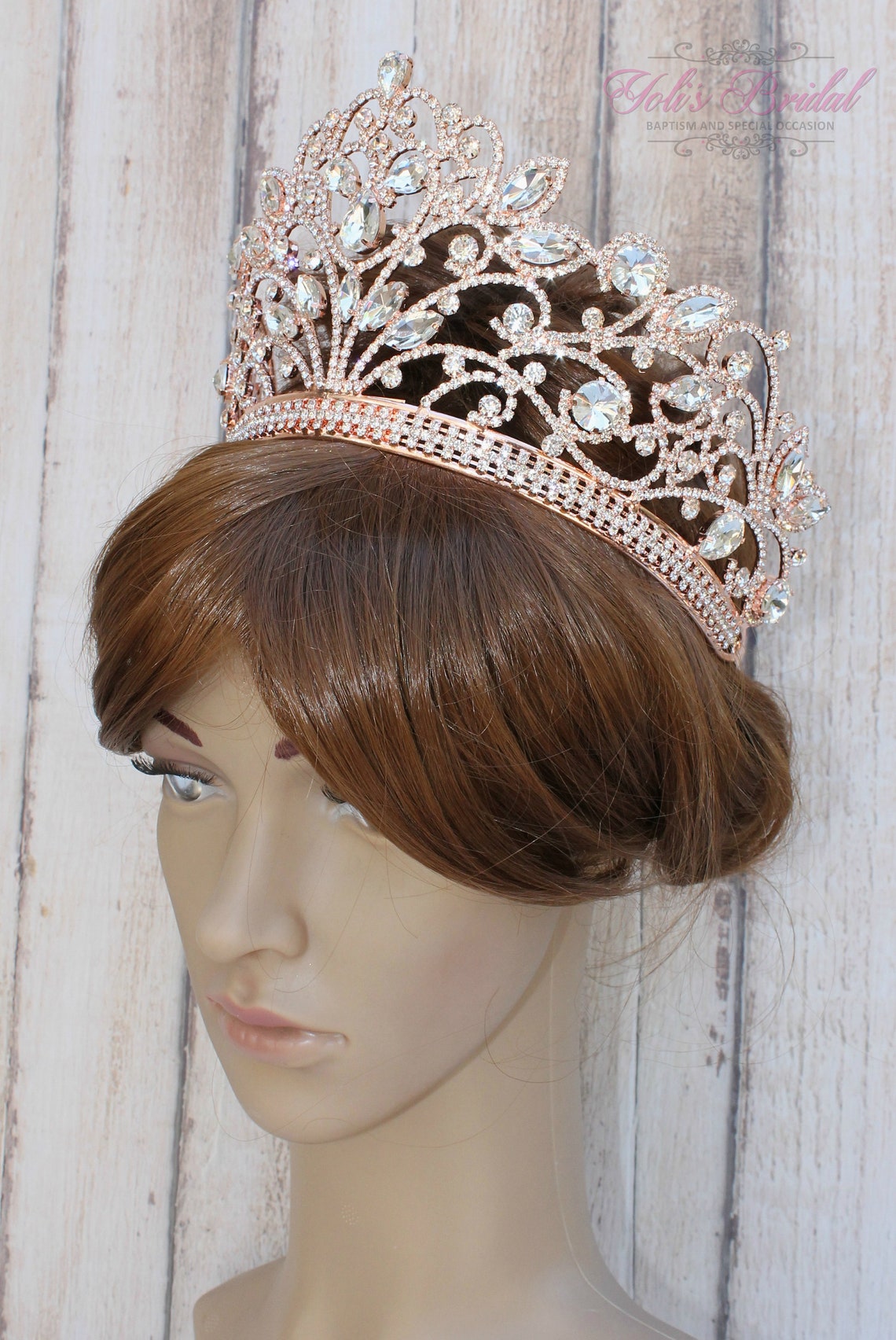 FAST SHIPPING!!! Rose Gold Sparkling Tiara, Crystal Tiara, Wedding ...