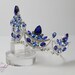 FAST SHIPPING! Silver With Royal Blue Stones Tiara, Gorgeous Silver ...