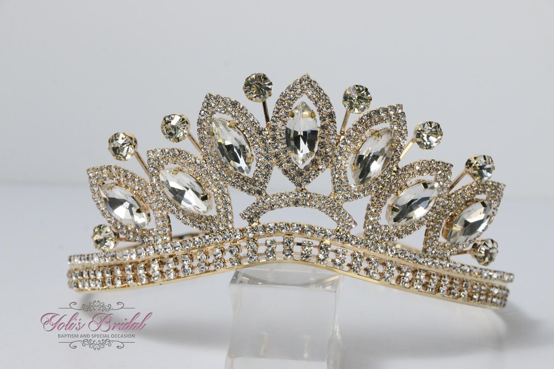 FAST SHIPPING!! Beautiful Gold Tiara, Gold Crown, Gorgeous Gold Tiara ...