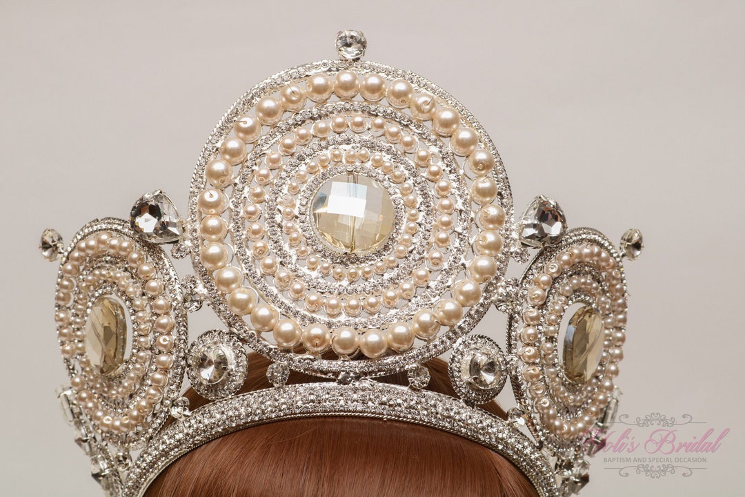 FAST SHIPPING!! Silver Round Crown, Circular Crown, Full Crown, Tiara ...