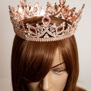 FAST SHIPPING!!! Rose Gold Round Crown, Royal Crown, Full Crown, Tiara ...