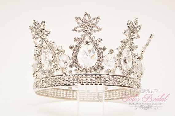 FAST SHIPPING Silver Sparkling Tiara Crystal Tiara Wedding | Etsy