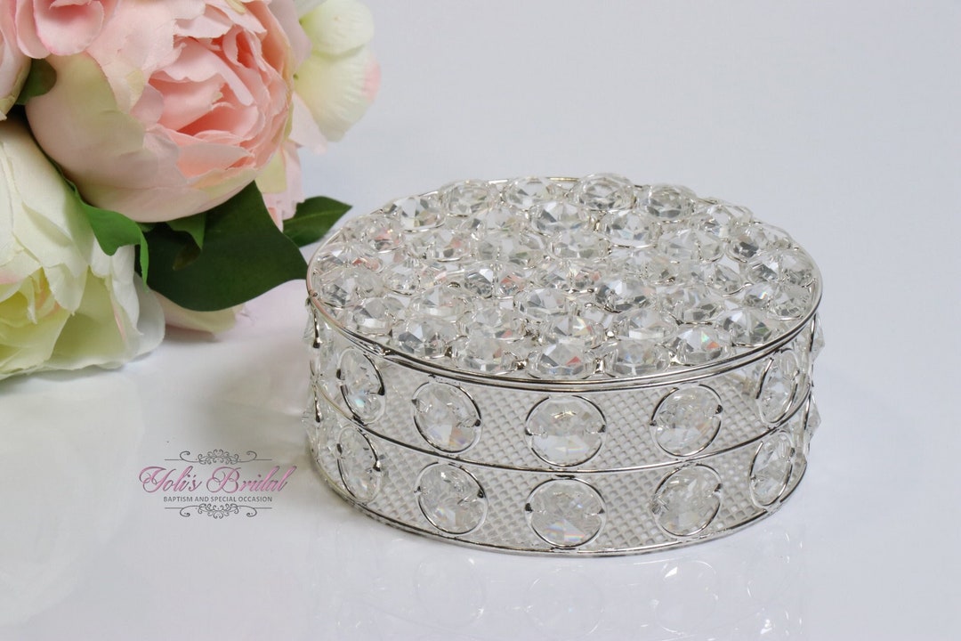 Silver Wedding Box, Lasso Box, Crystal Box, Treasure Chest, Wedding ...
