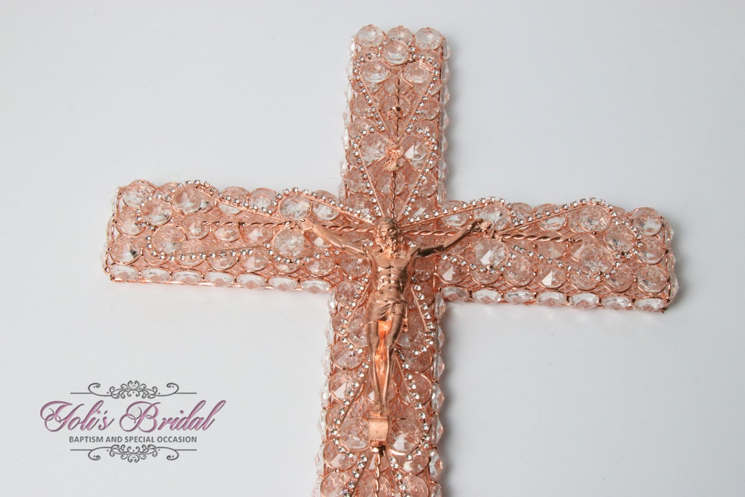 FAST Shipping!!! Rose Gold Cross, Gorgeous Bridal Cross, Marriage Cross ...