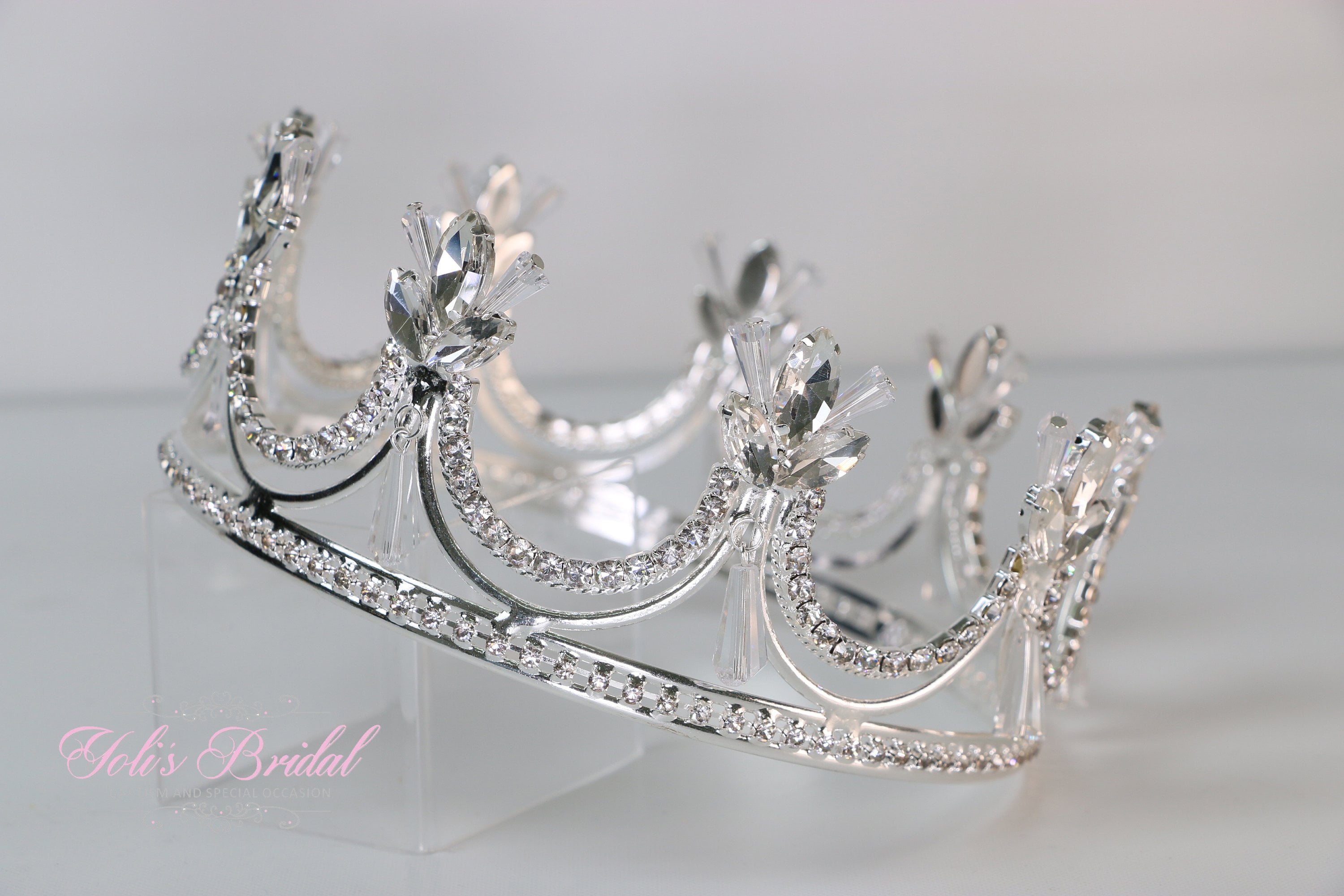 FAST SHIPPING!!! Silver Boy Full Round Crown, King Crown, Kids King ...