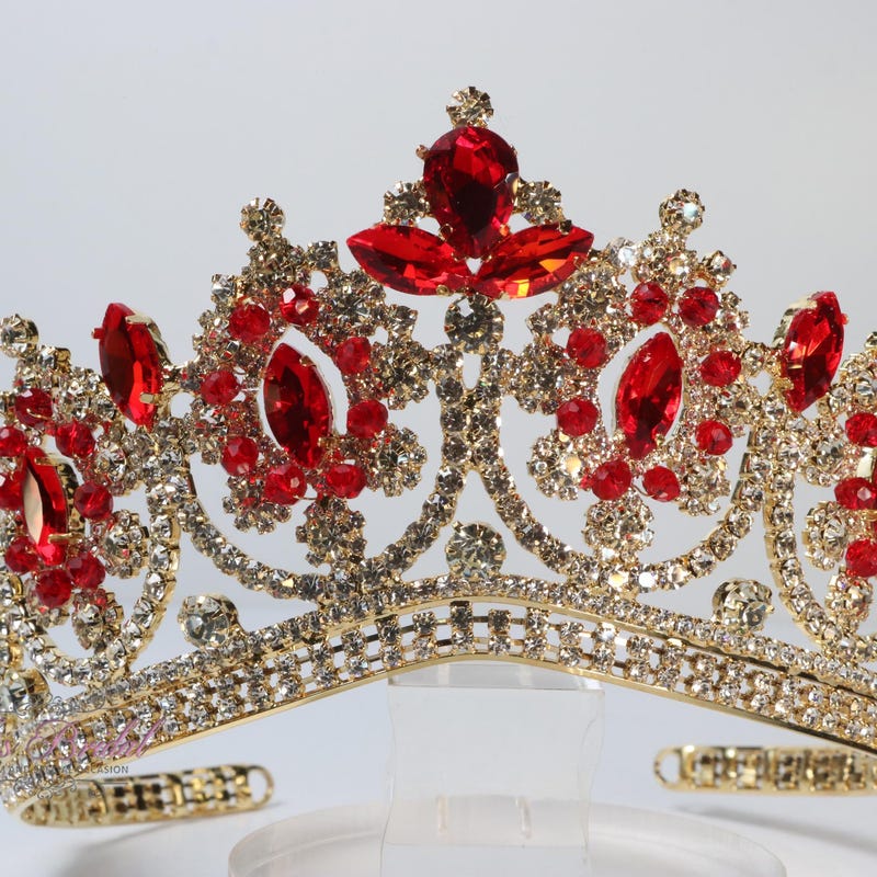 Silver Tiara Ruby - Etsy