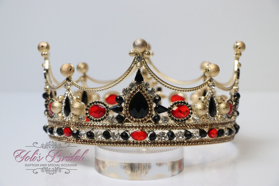 FAST SHIPPING Unisex Gold Round Crown, Royal Crown, Full Crown, Tiara ...
