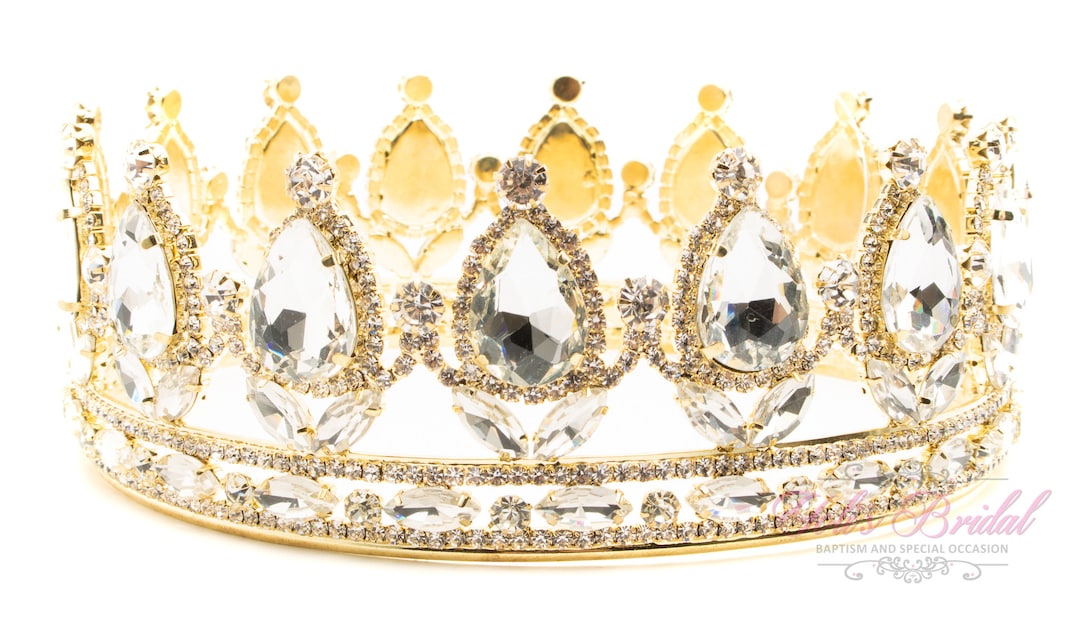 FAST SHIPPING! Gold Round Crown, Royal Crown, Full Crown, Tiara ...