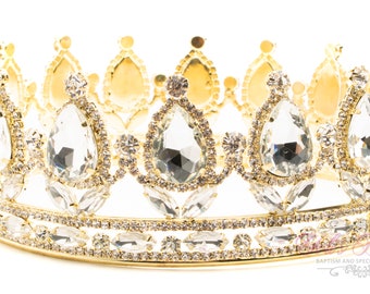 Fast Shipping Rose Gold Crown, Vintage Crown, Round Crown, Crystal ...