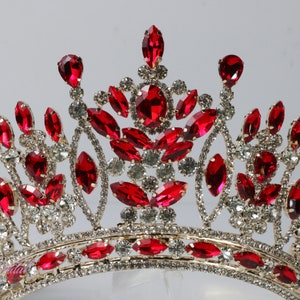 FAST SHIPPING! Gold With Red Stones Tiara, Gold Tiara, Tiara With ...