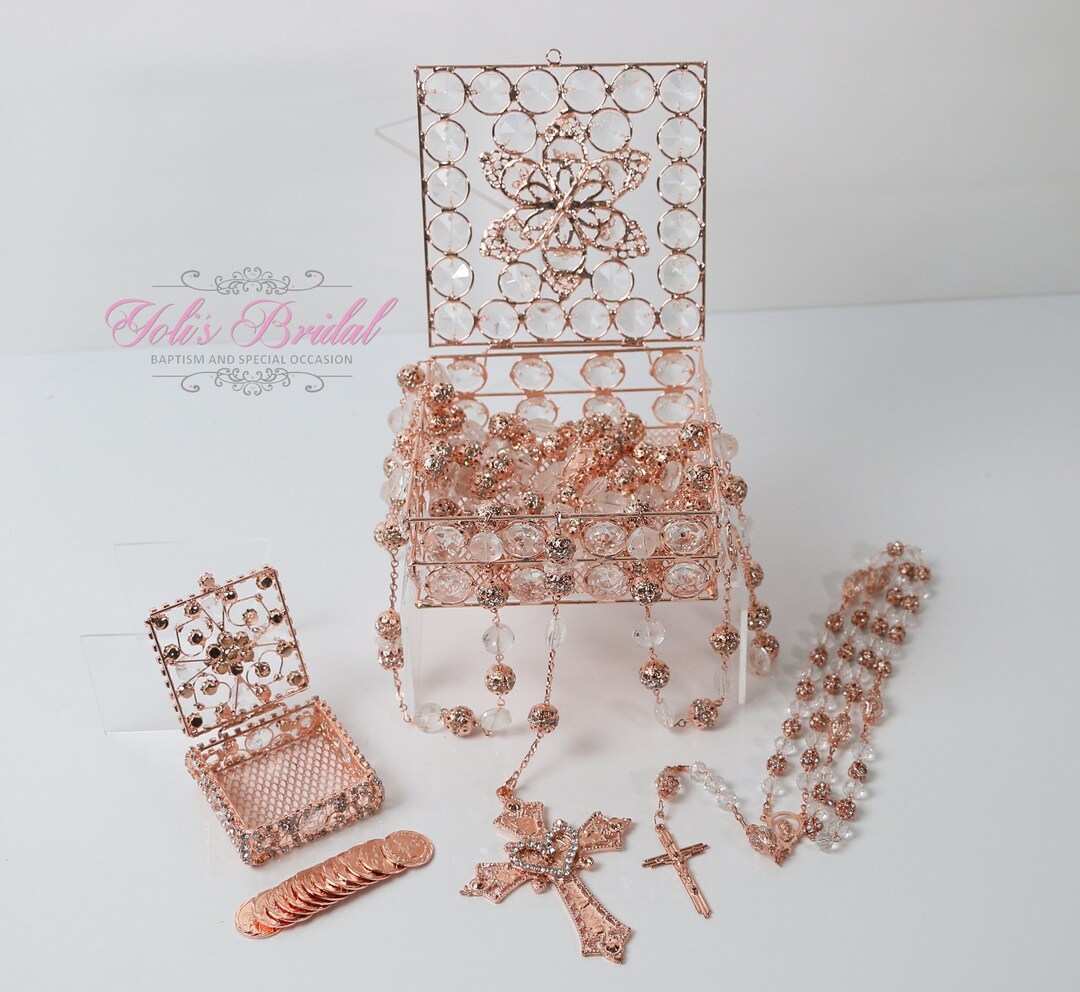 FAST SHIPPING! Beautiful Rose Gold Wedding Lasso, Lasso Box and Arras ...