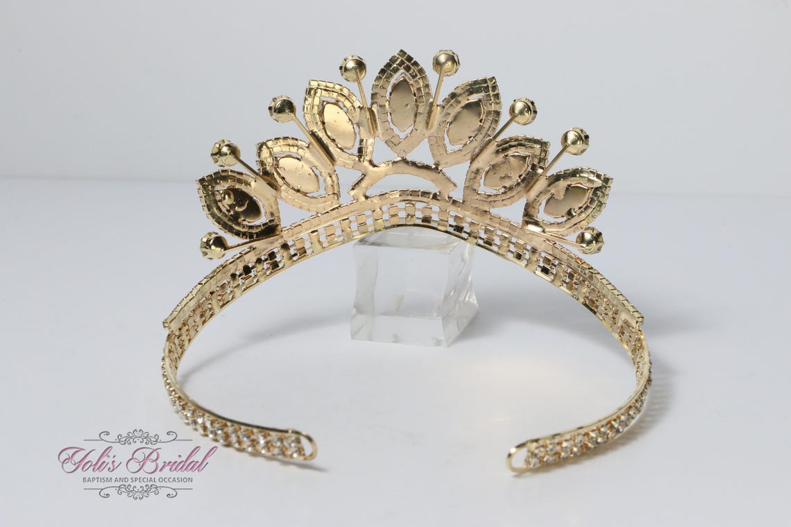 FAST SHIPPING!! Beautiful Gold Tiara, Gold Crown, Gorgeous Gold Tiara ...