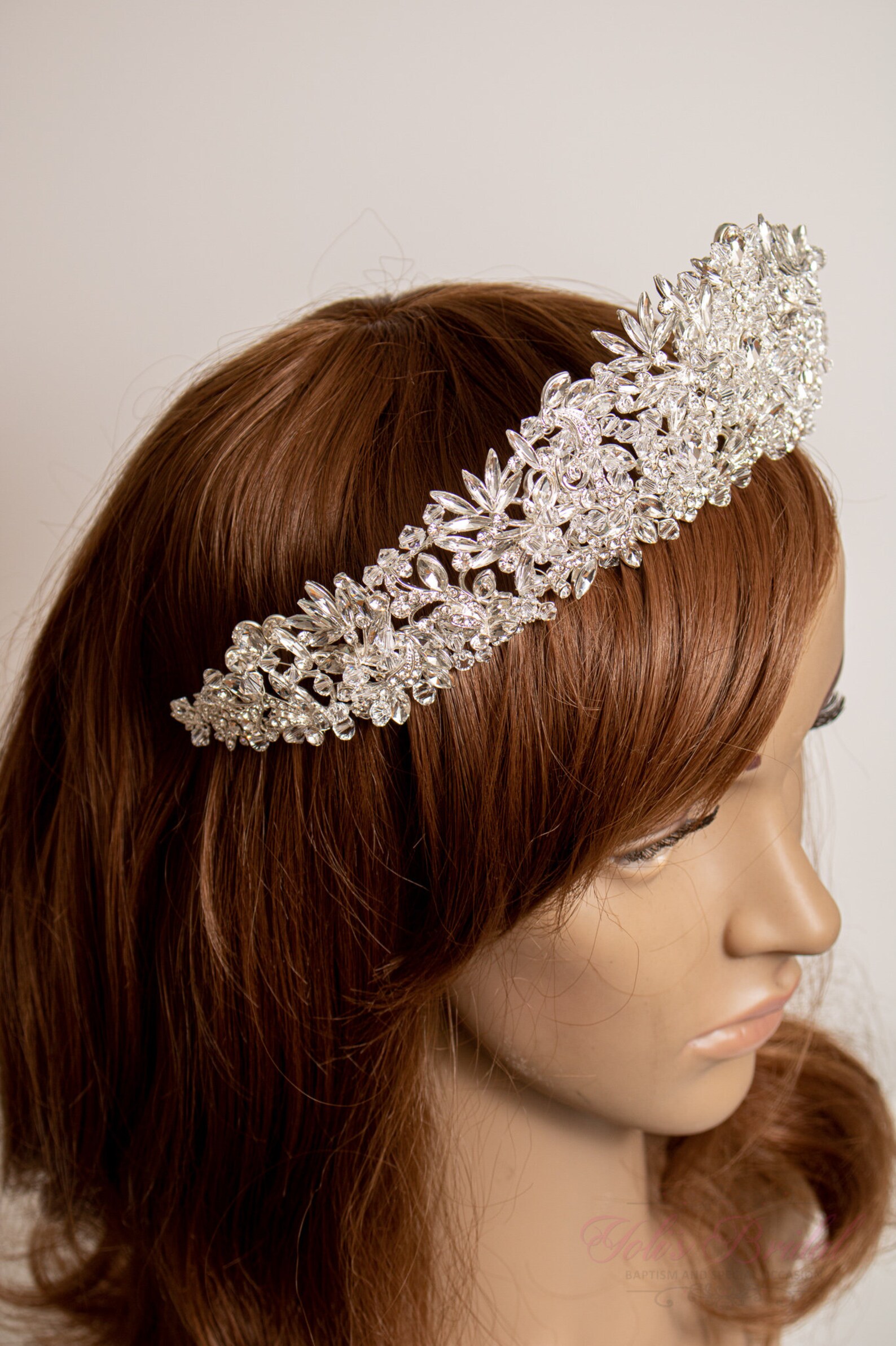 FAST Shipping Silver Swarovski Tiara Cristaltiara Wedding - Etsy UK