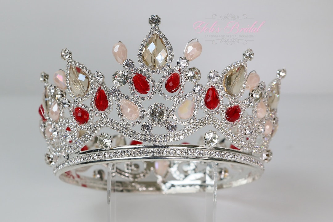 FAST SHIPPING!!! Silver and Ruby and Little Girl Round Crown, Royal ...