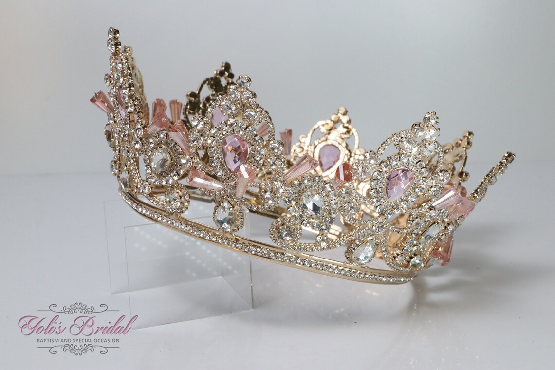 FAST SHIPPING!!! Gold Round Crown, Royal Crown, Full Crown, Tiara ...
