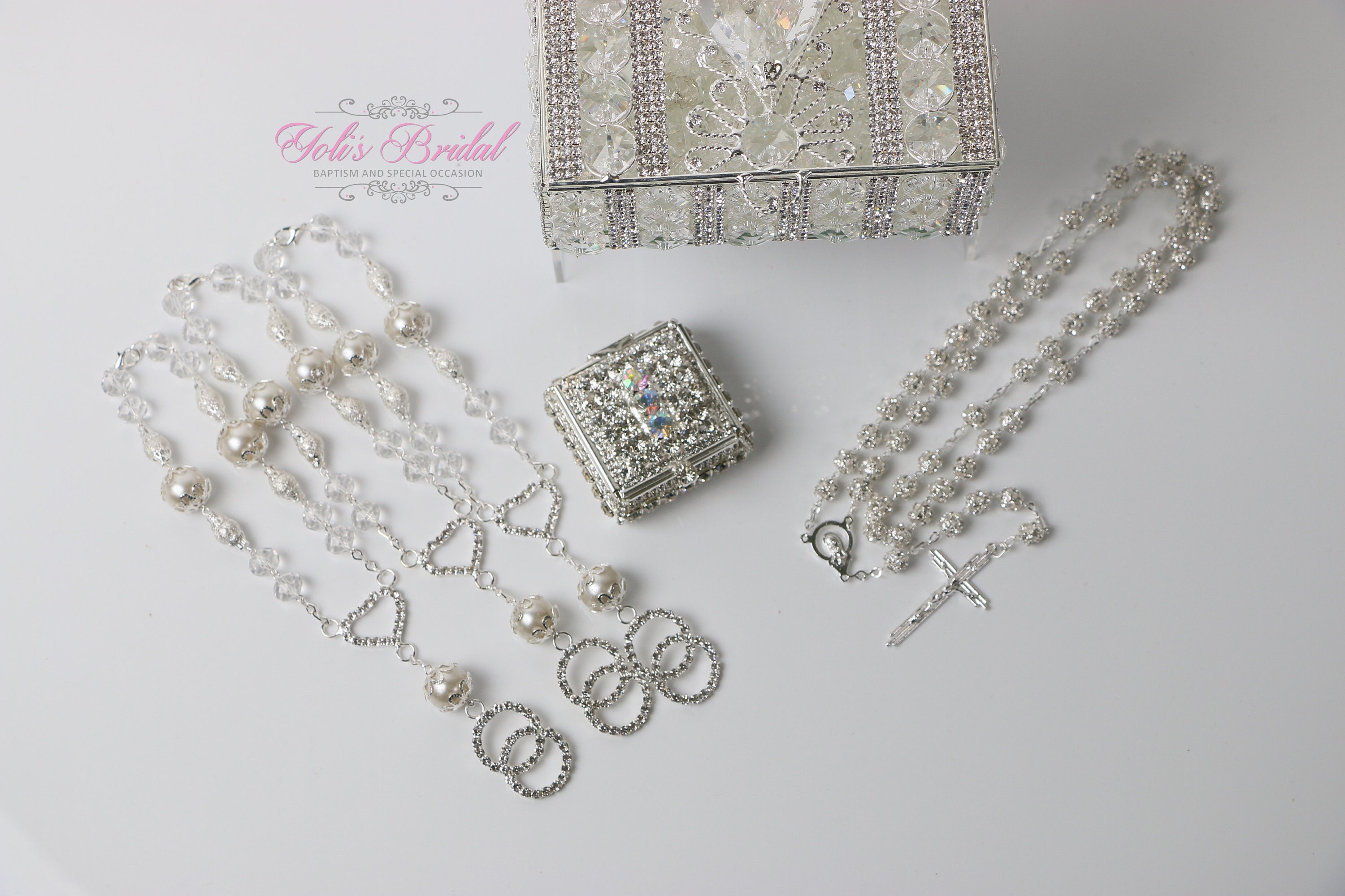 FAST SHIPPING! Beautiful Silver Wedding Lasso, Lasso Box and Arras Set ...