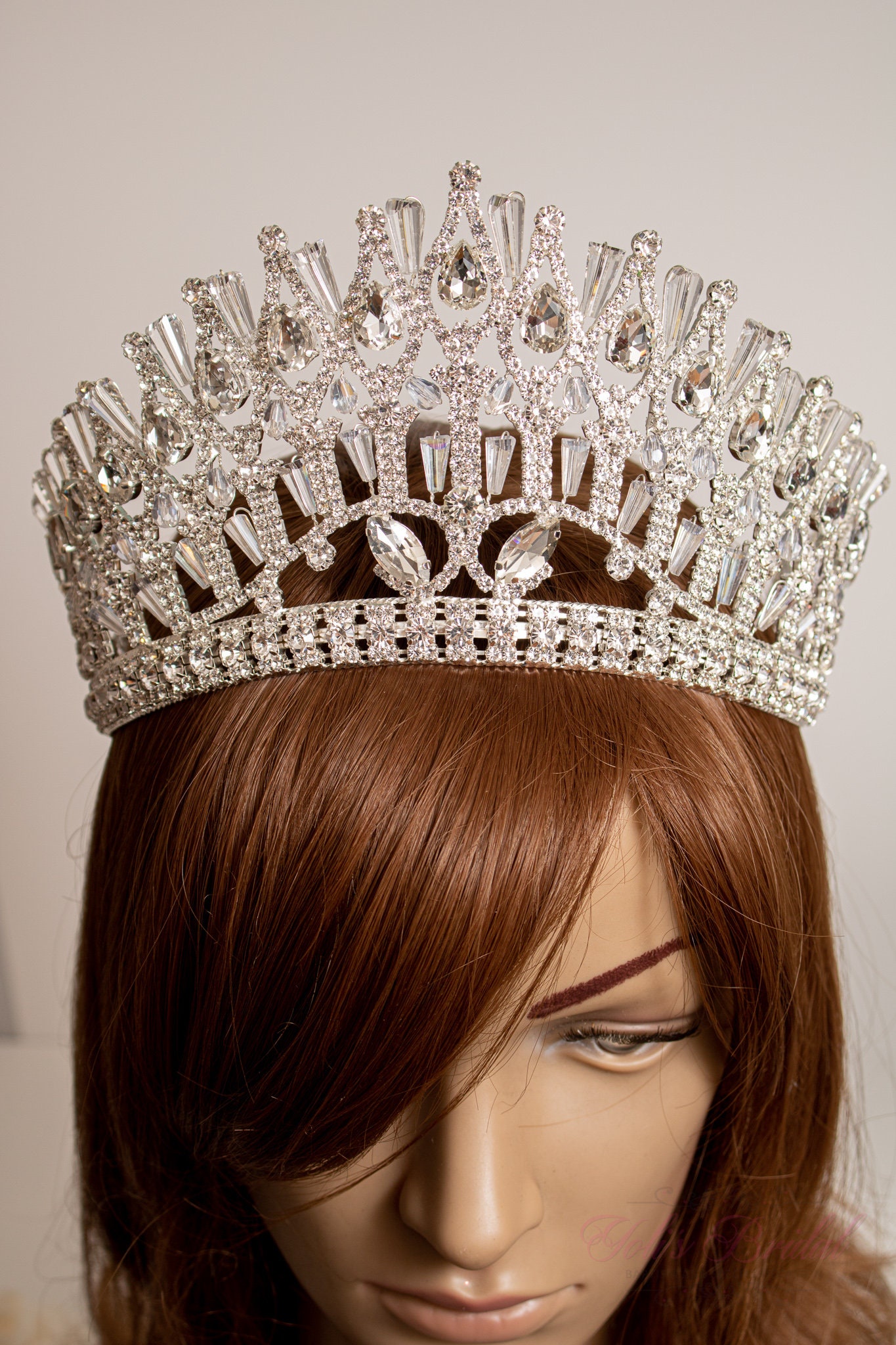 FAST SHIPPING Silver Sparkling Tiara Crystal Tiara Wedding - Etsy Denmark