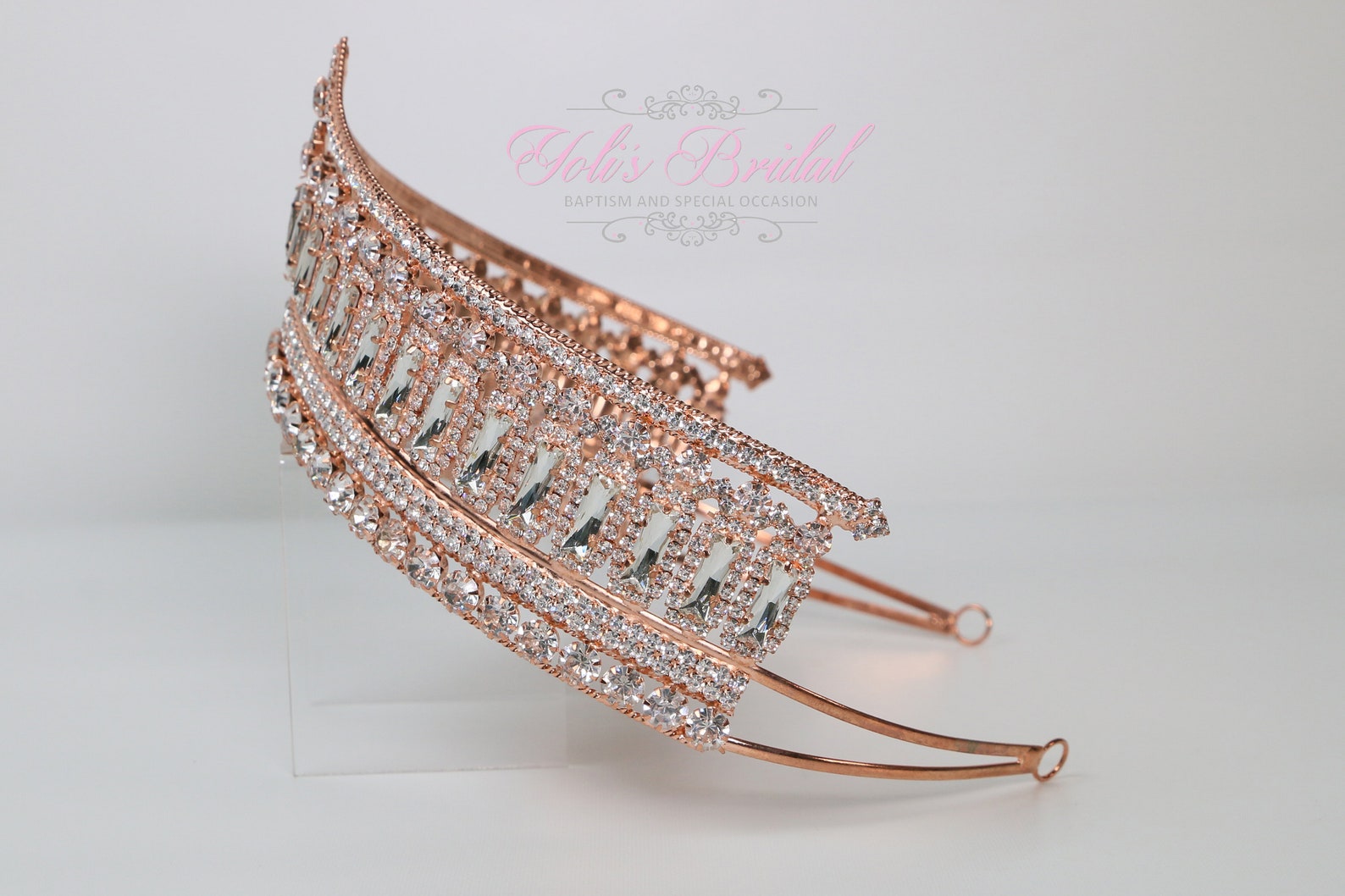 FAST SHIPPING!!! Rose Gold Sparkling Tiara, Rose Gold Crystal Tiara ...