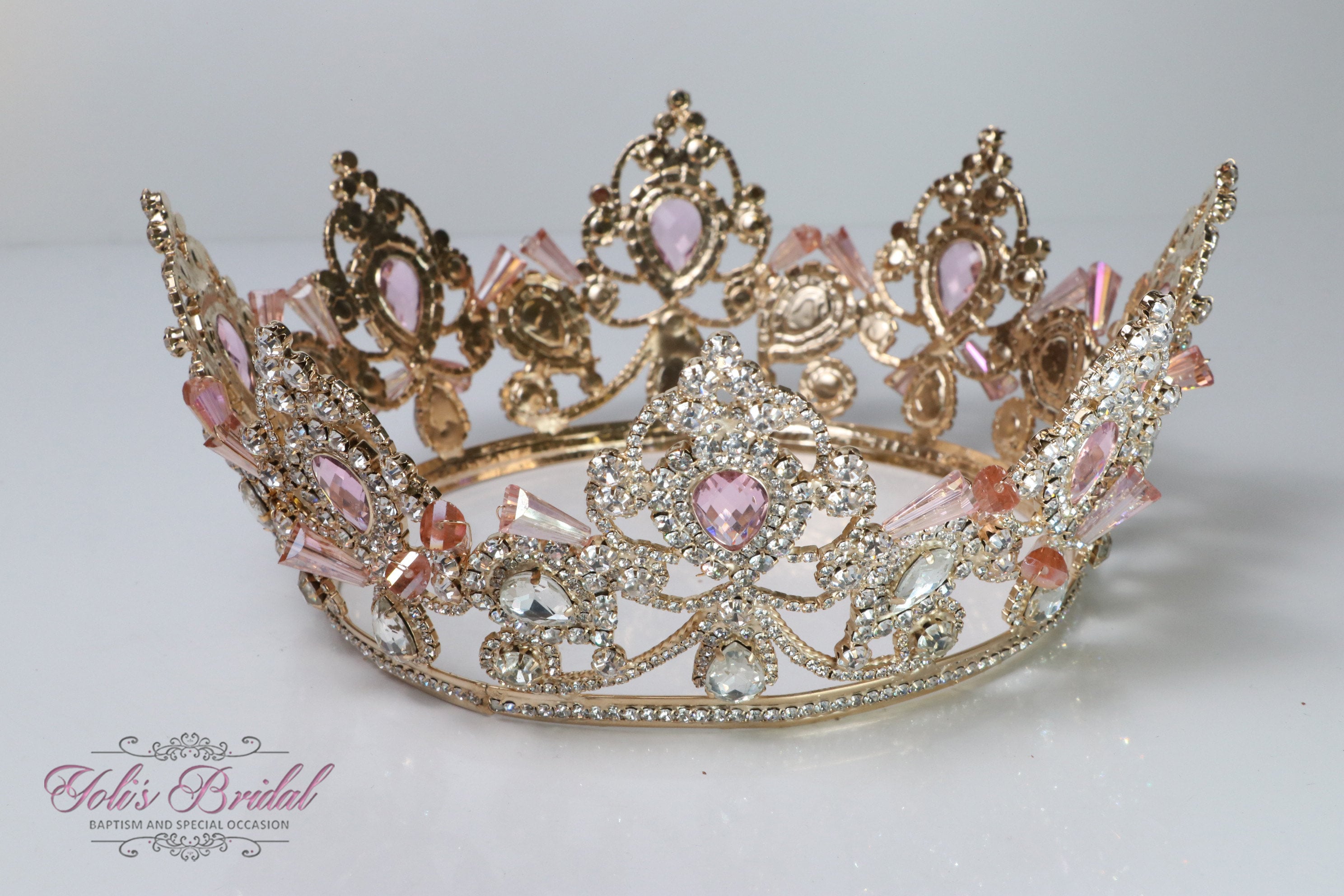 FAST SHIPPING!!! Gold Round Crown, Royal Crown, Full Crown, Tiara ...