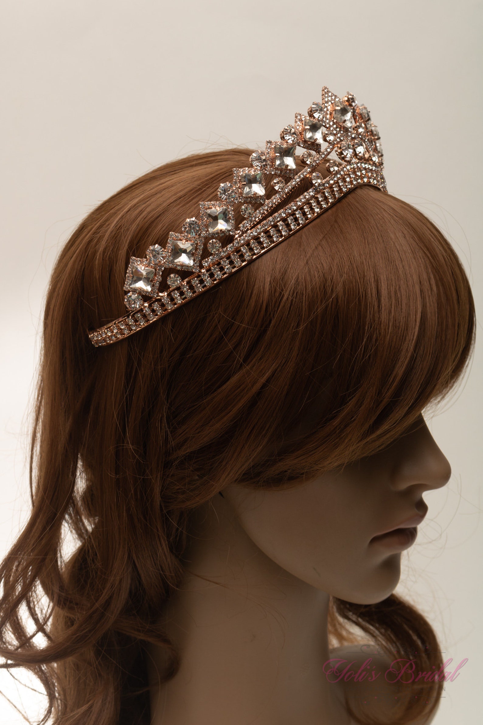 FAST SHIPPING Rose Gold Sparkling Tiara Crystal Tiara | Etsy