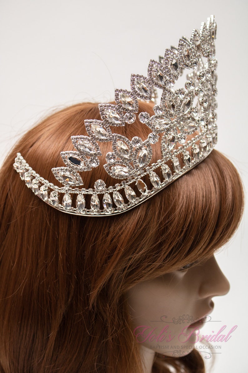 FAST SHIPPING Silver Sparkling Tiara Crystal Tiara Wedding | Etsy