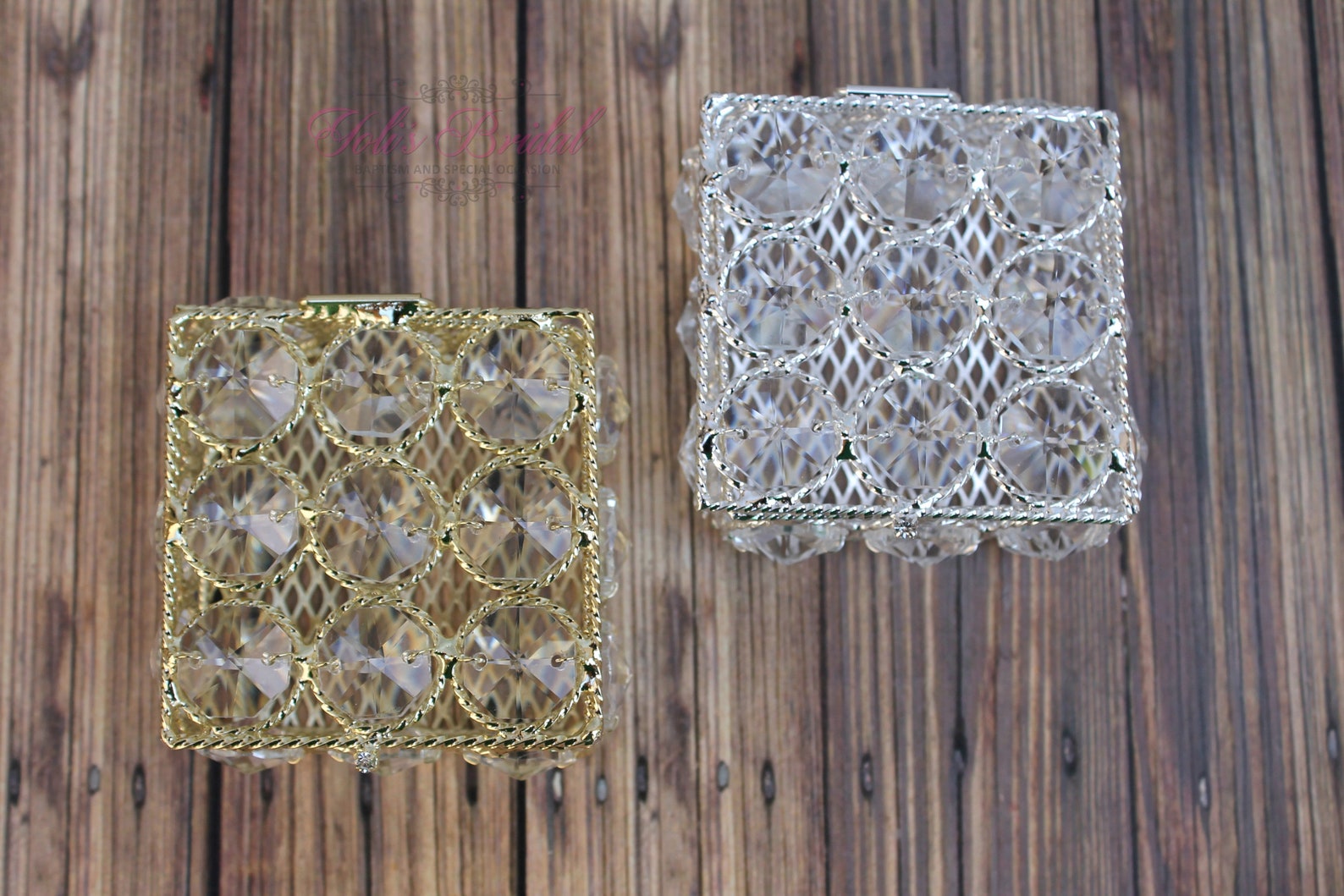 FAST SHIPPING Beautiful Crystal Gold or Silver Ring Box | Etsy