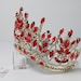 FAST SHIPPING! Gold With Red Stones Tiara, Gold Tiara, Tiara With ...
